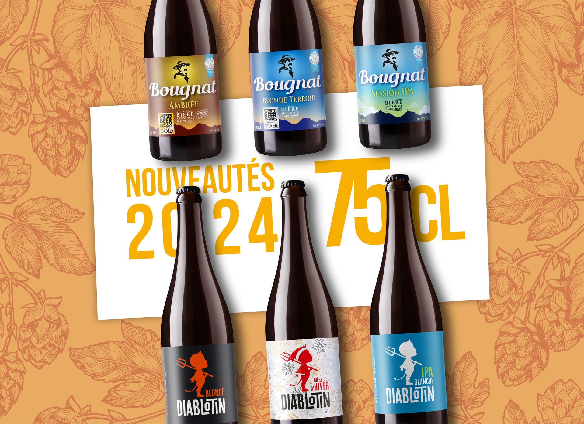 Nouveautés 2024 : 6 bières en bouteille de 75 cl - Brasserie Bougnat